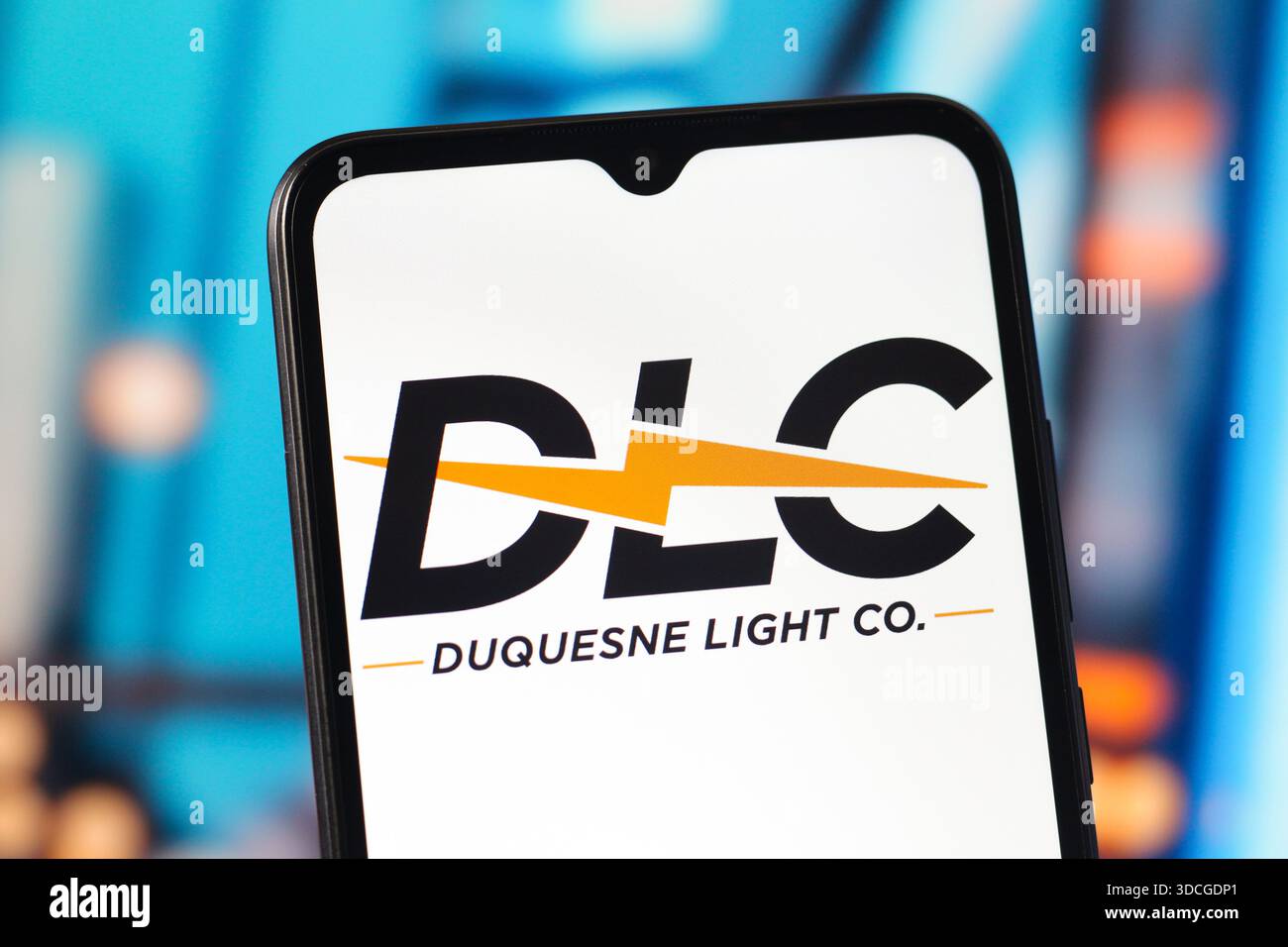 In this photo illustration, the Duquesne Light Company (DLC) logo is ...