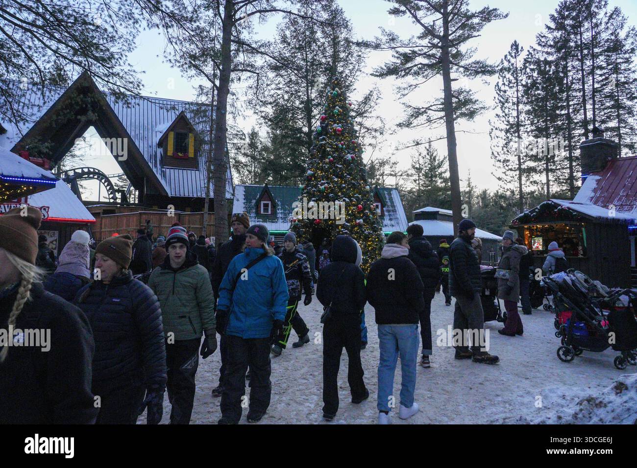 A general view showing the people visiting the Christmas Santa’s ...