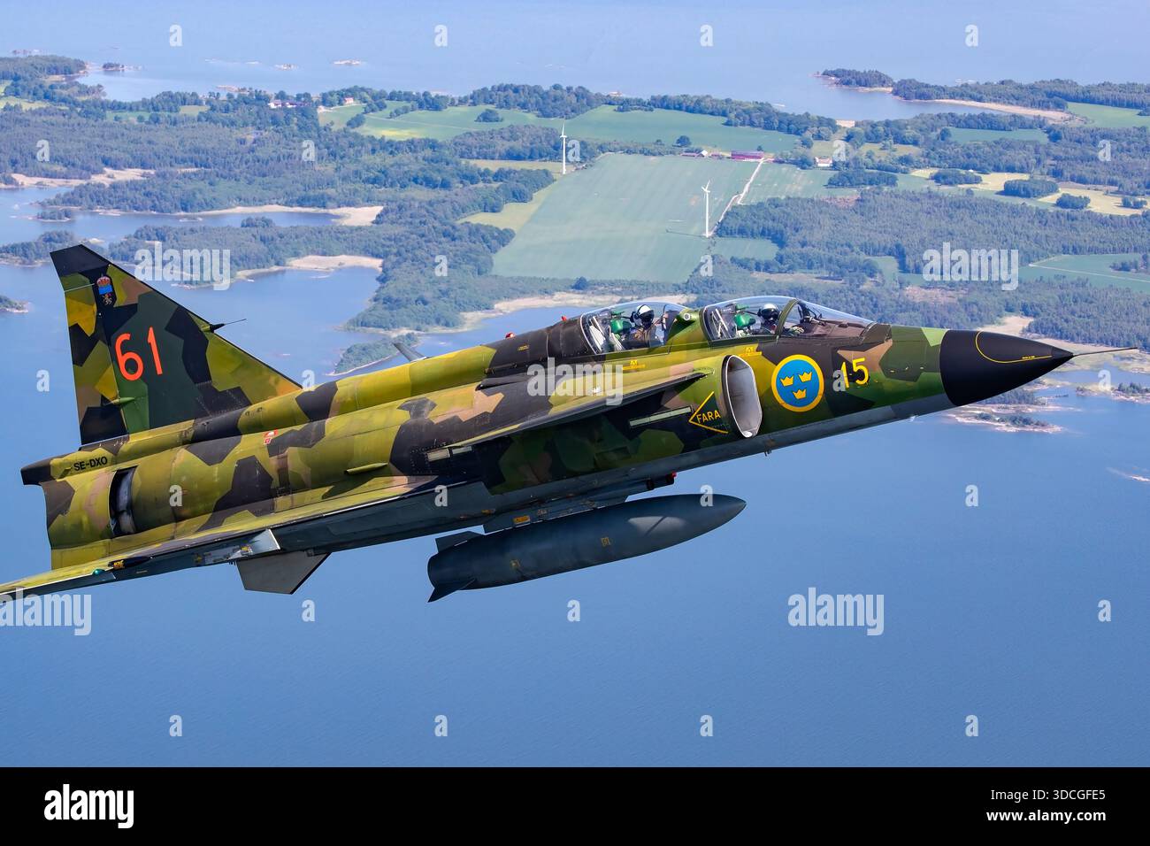 Saab SK 37E Viggen, registration SE-DXO, operated by the Swedish Air ...