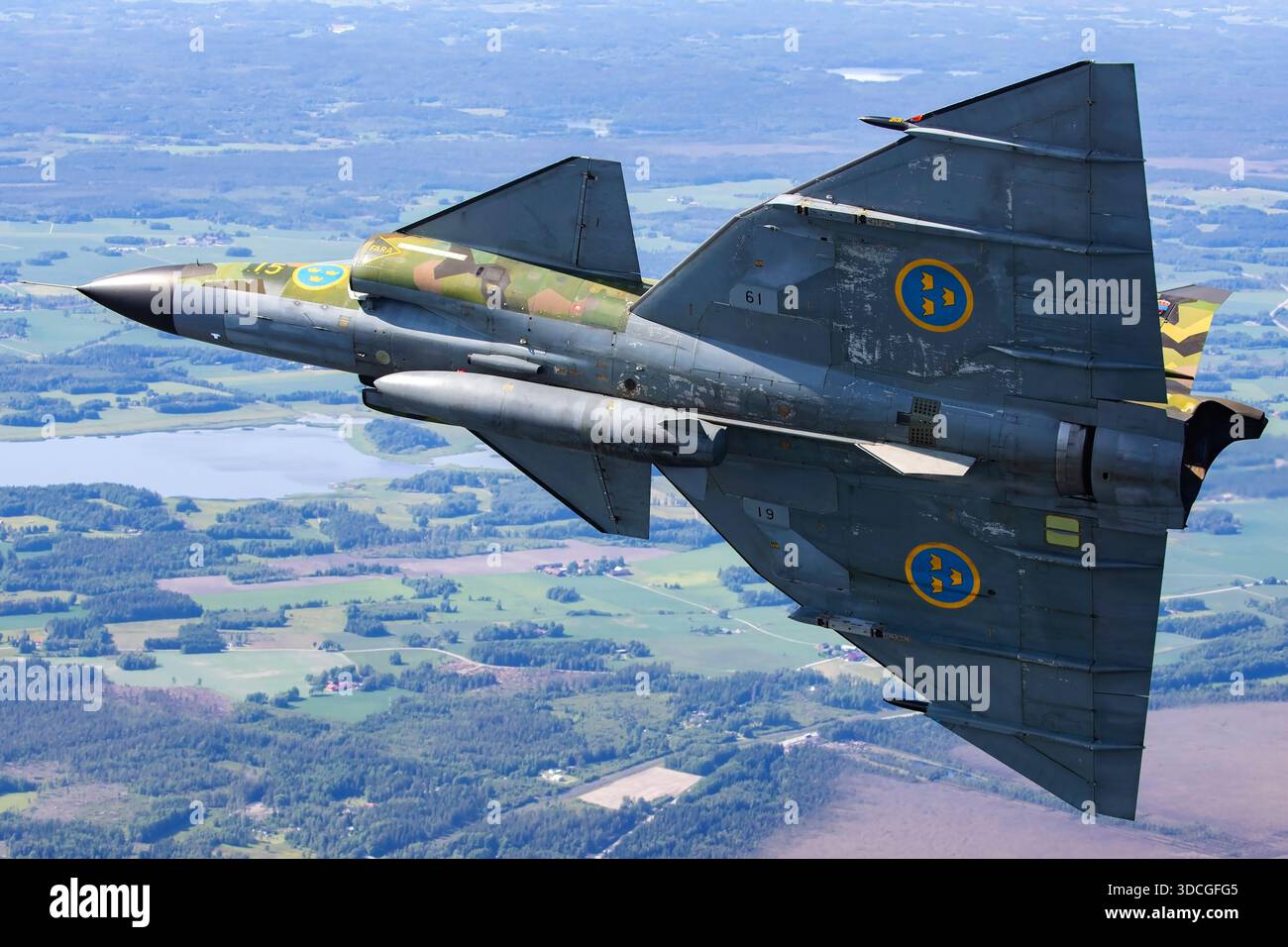 Saab SK 37E Viggen, registration SE-DXO, operated by the Swedish Air ...