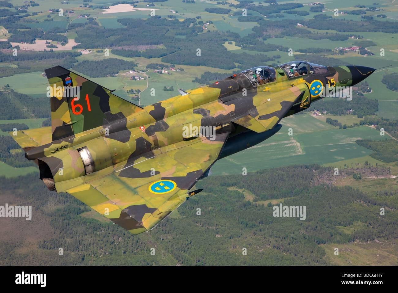 Saab SK 37E Viggen, registration SE-DXO, operated by the Swedish Air ...