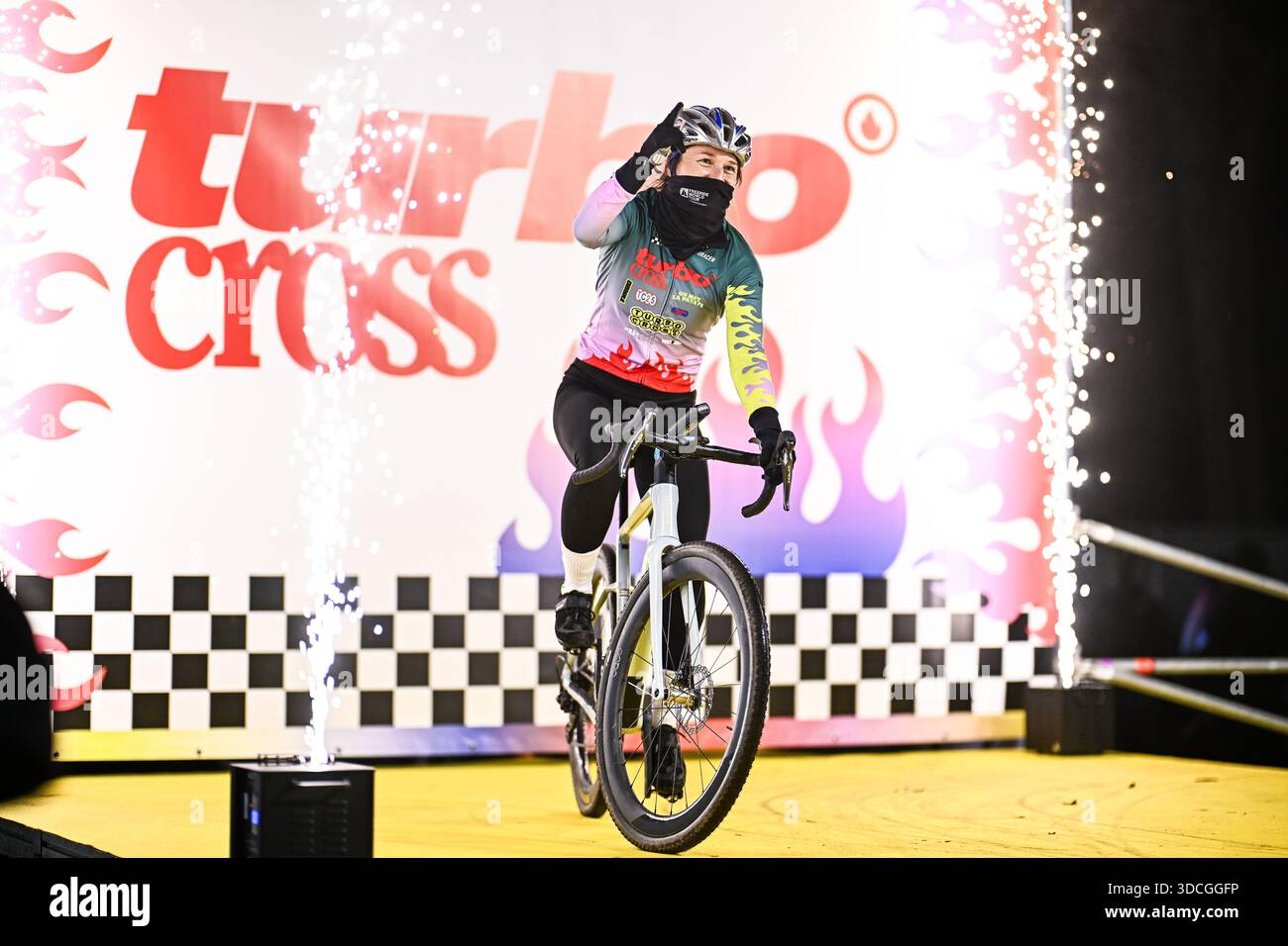 Oshin Derieuw pictured at the 'Turbo Cross' race of the 'Plage Cross ...