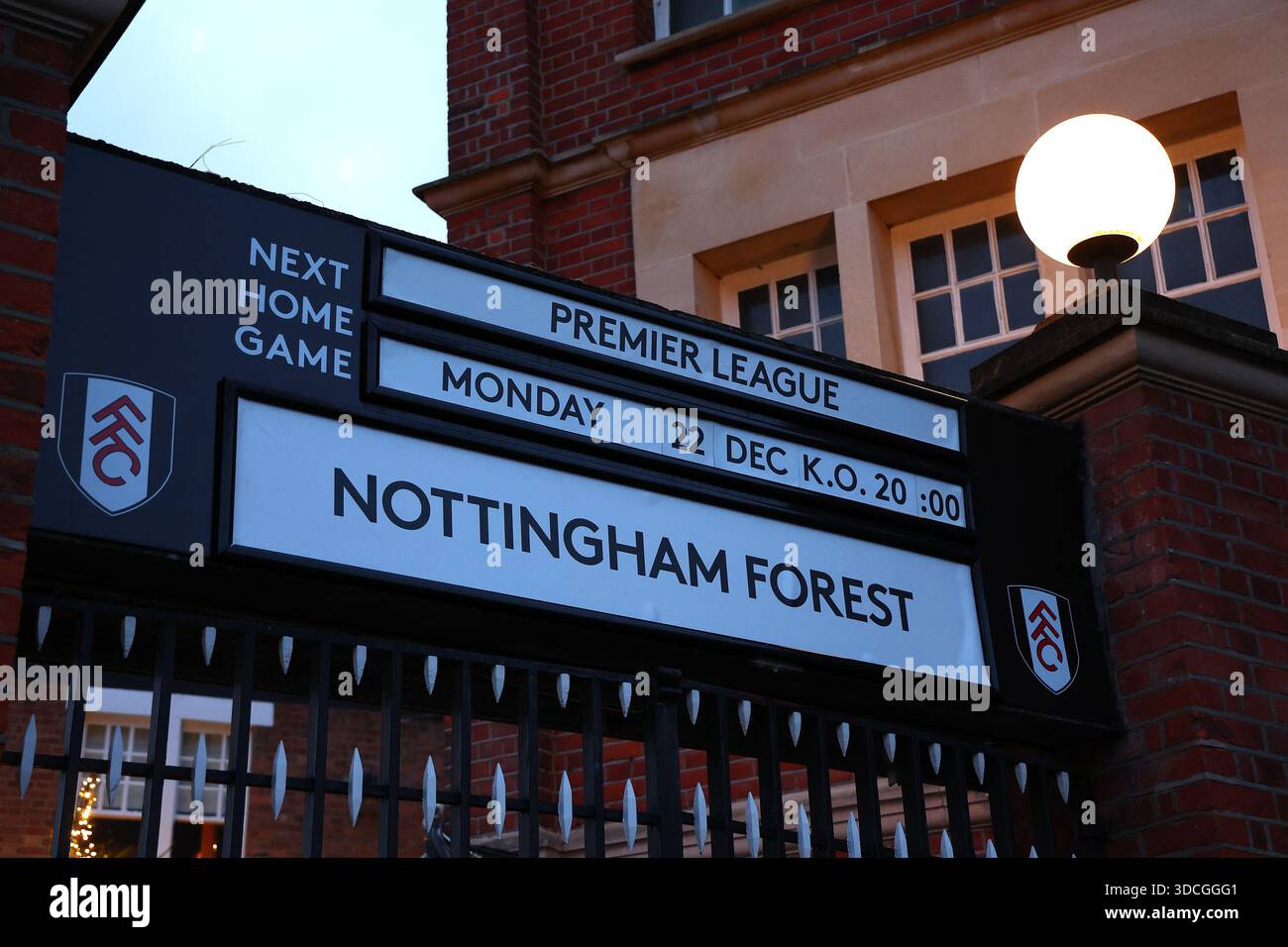22nd December 2025; Craven Cottage, Fulham, London, England; Premier ...