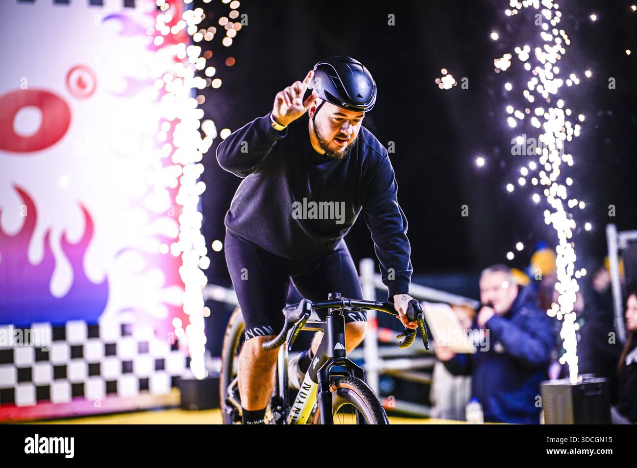 Luca Brecel pictured before the 'Turbo Cross' race of the 'Plage Cross ...