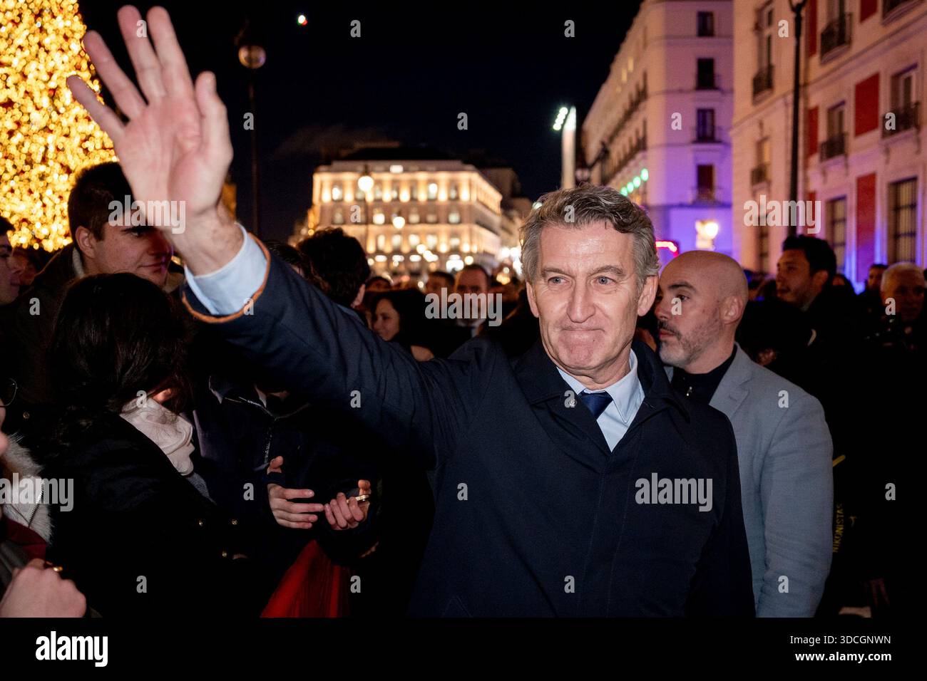 The president of the Partido Popular, Alberto Núñez Feijóo, attends the ...