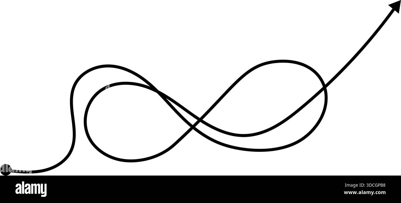 Figure-eight loop drawn with thick lines crossing at the center to form ...