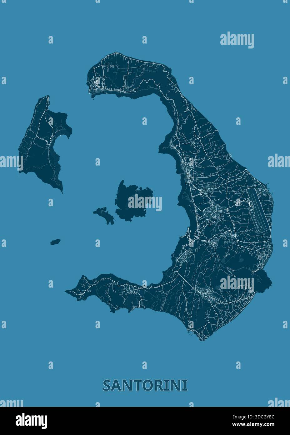 Cyclades island map Stock Vector Images - Alamy