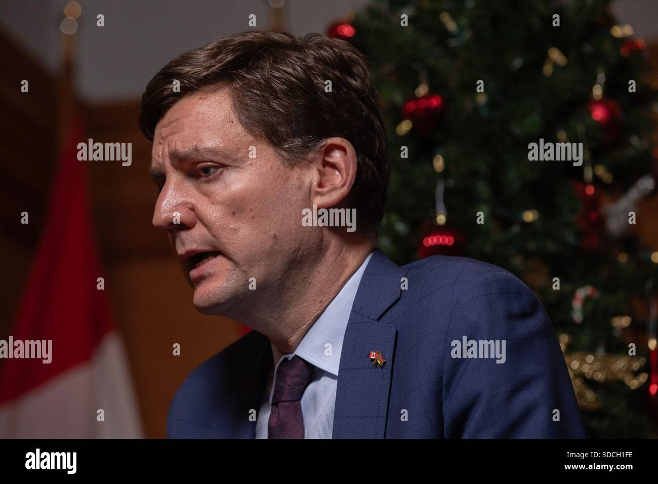 B.C. Premier David Eby is photographed during his annual year-end ...