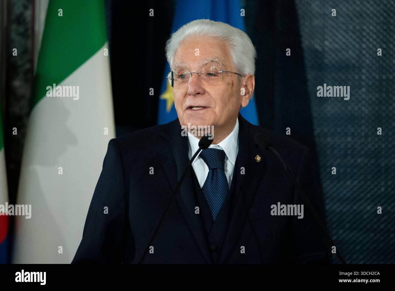 Rome, Italy. 22th december 2025. Sergio Mattarella President of the ...