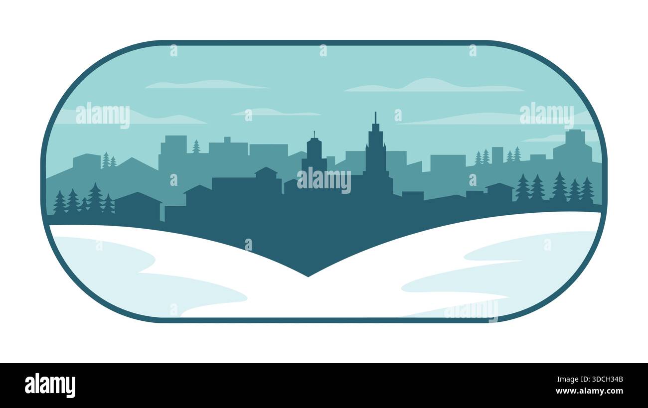 Skyline snow mountains Stock Vector Images - Alamy