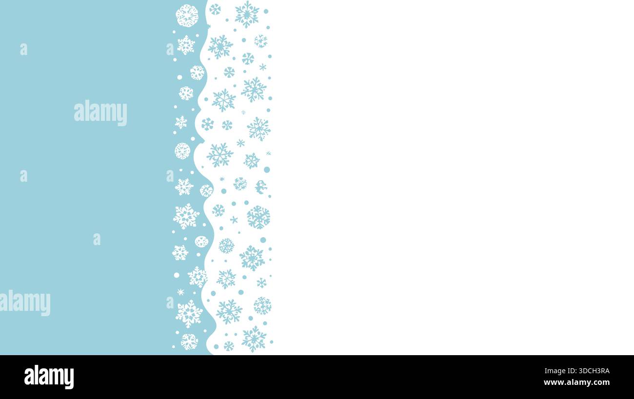 Snowflakes falling on blue gradient Stock Vector Images - Alamy
