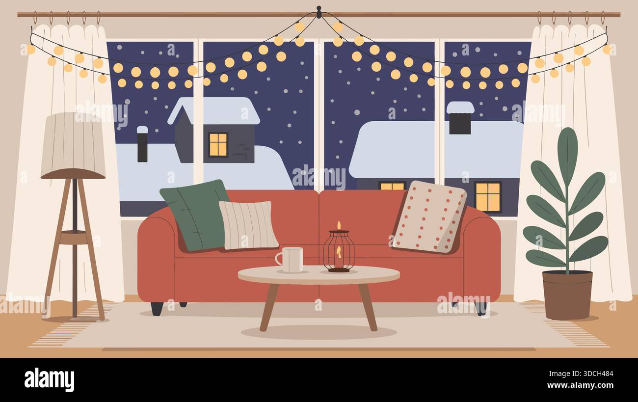 Outdoor room night Stock Vector Images - Alamy