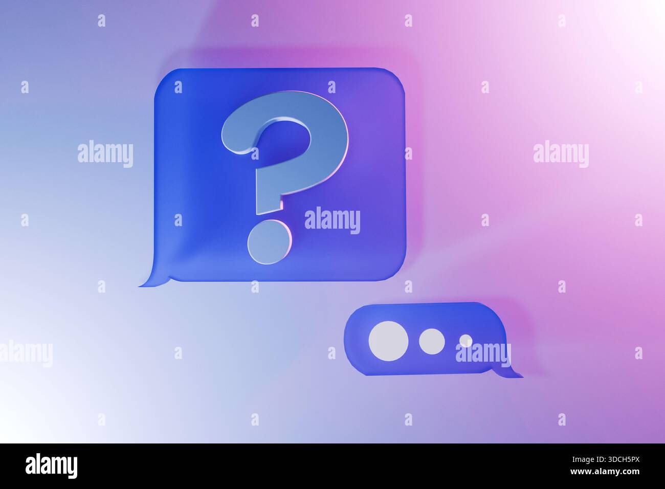Messages question mark 3d hi-res stock photography and images - Alamy