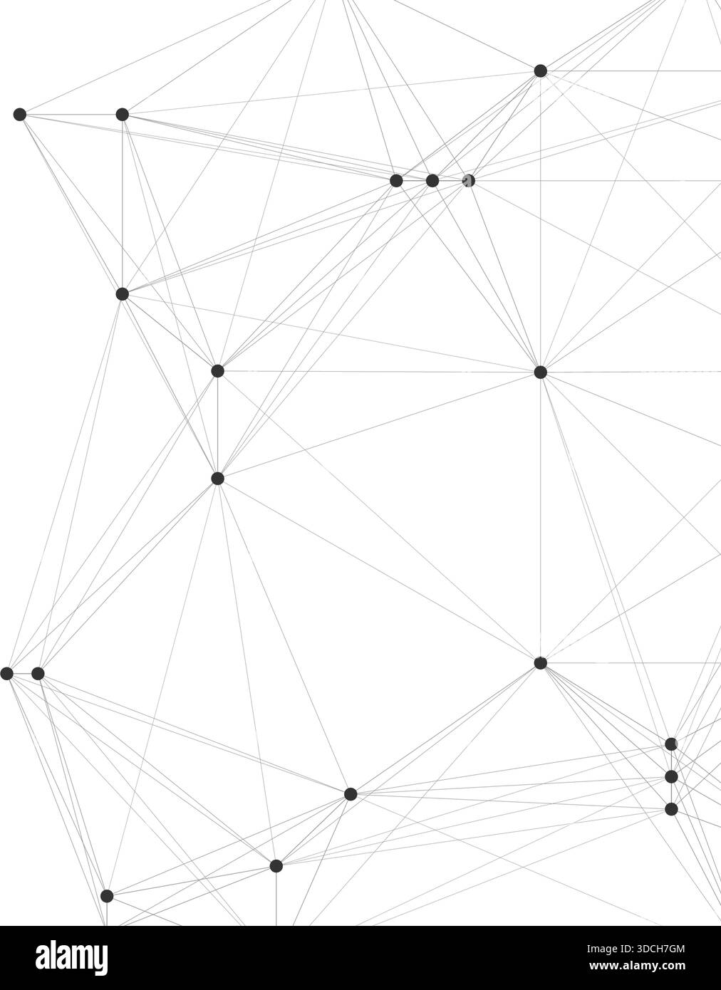 Abstract plexus-style geometric mesh with interconnected dots and lines ...