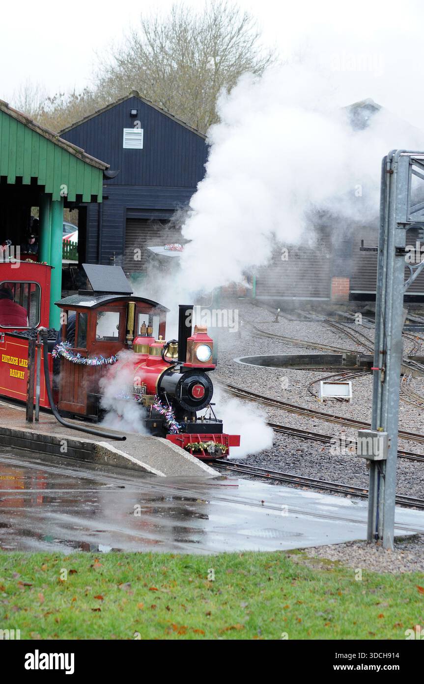 "Sandy River" leaving the main station with a train for Monks Brook ...