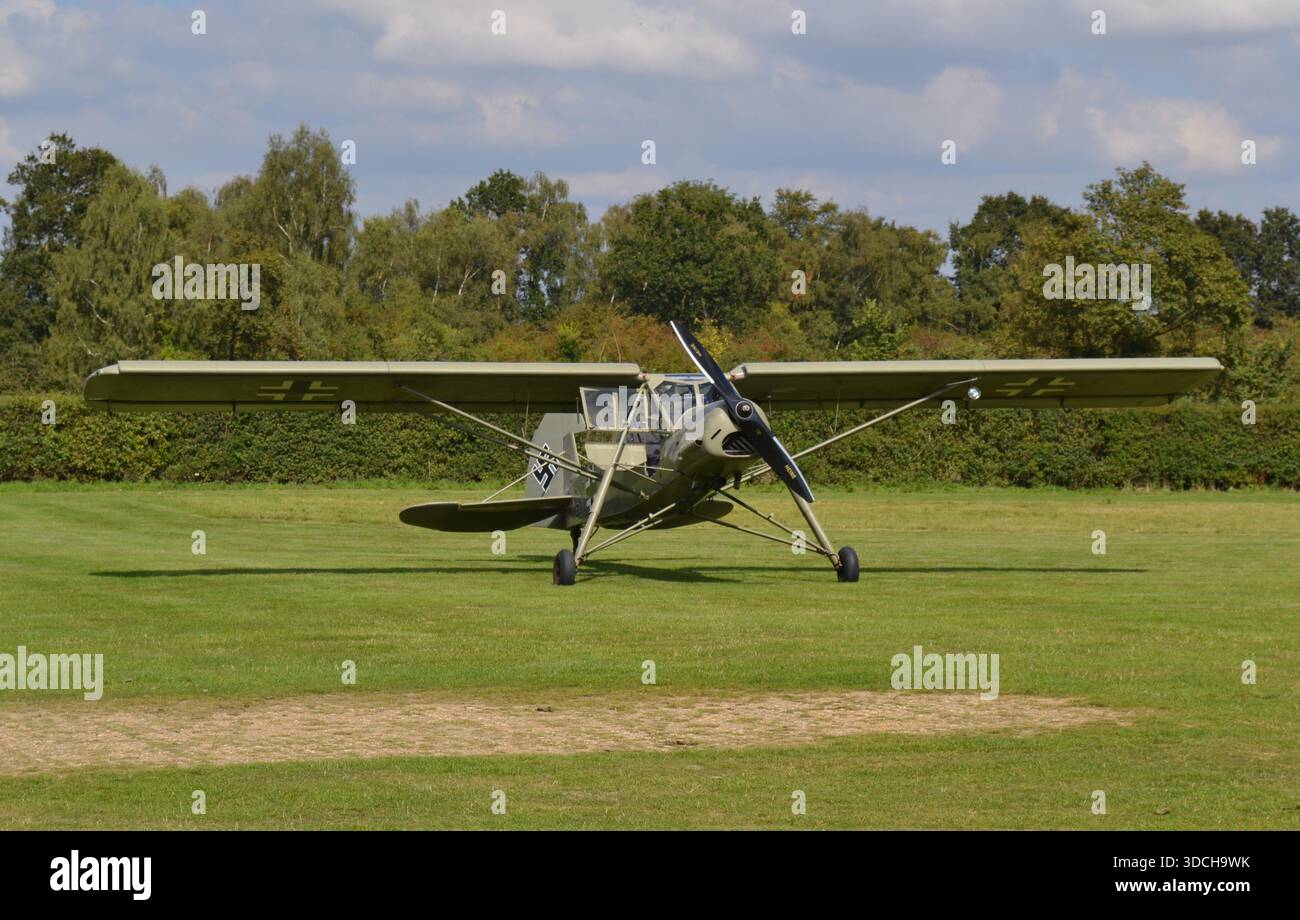 A rare German WW2 liaison aircraft, this Fi 156 Storch is seen here on ...