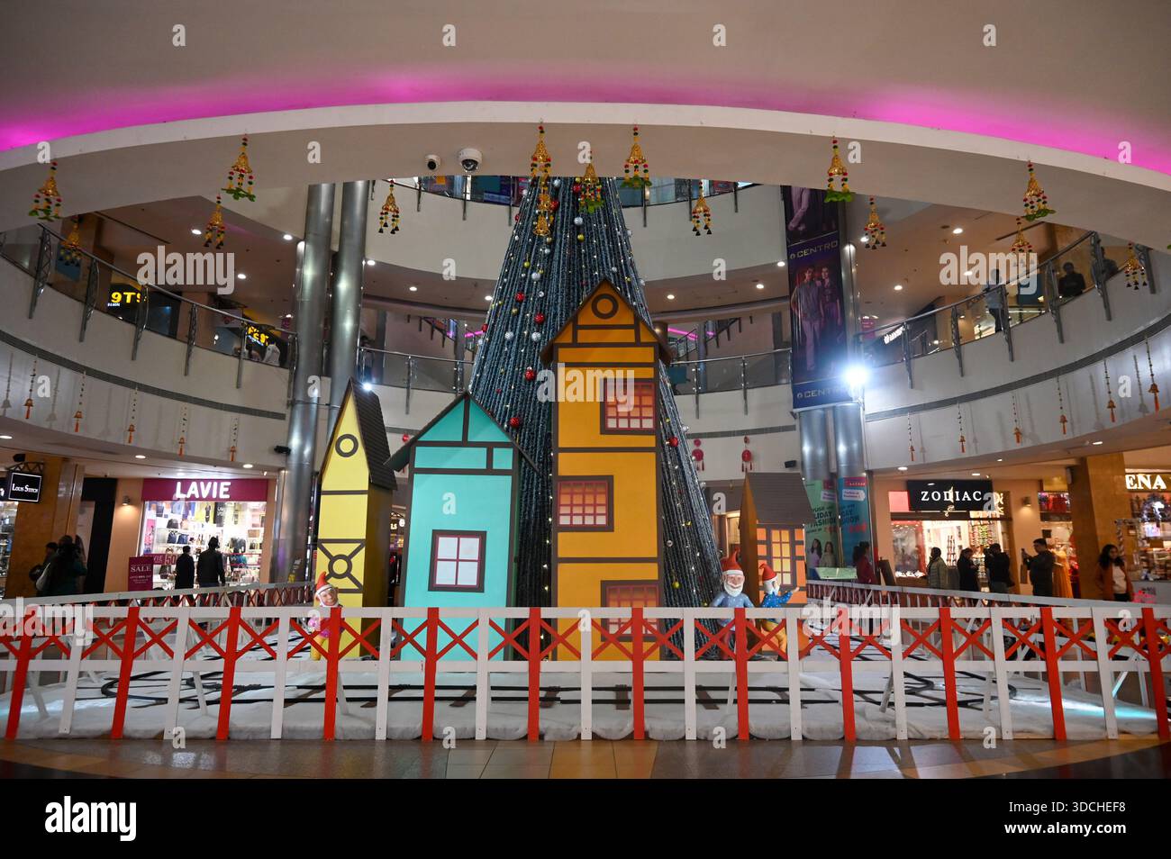 MUMBAI, INDIA - DECEMBER 22: Festive decorations at GIP Mall for the ...