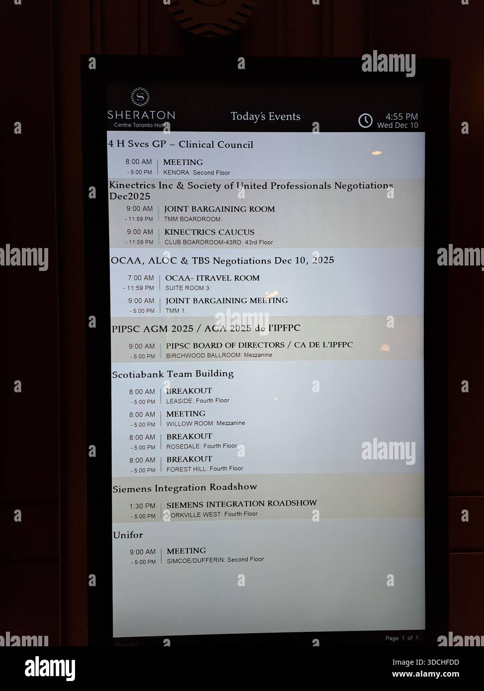 Schedule events sign in hi-res stock photography and images - Alamy