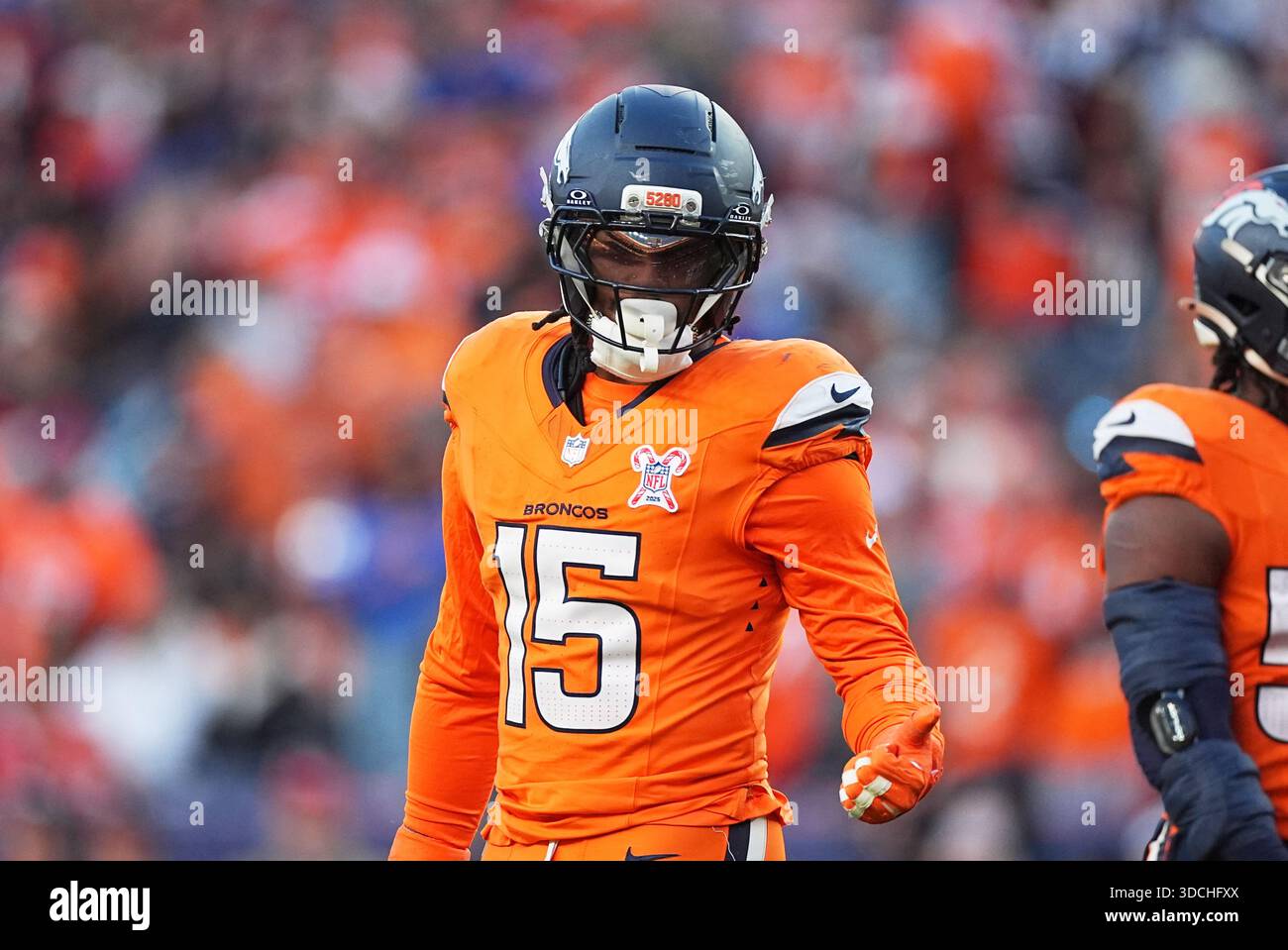 Denver Broncos linebacker Nik Bonitto (15) in the second half of an NFL ...