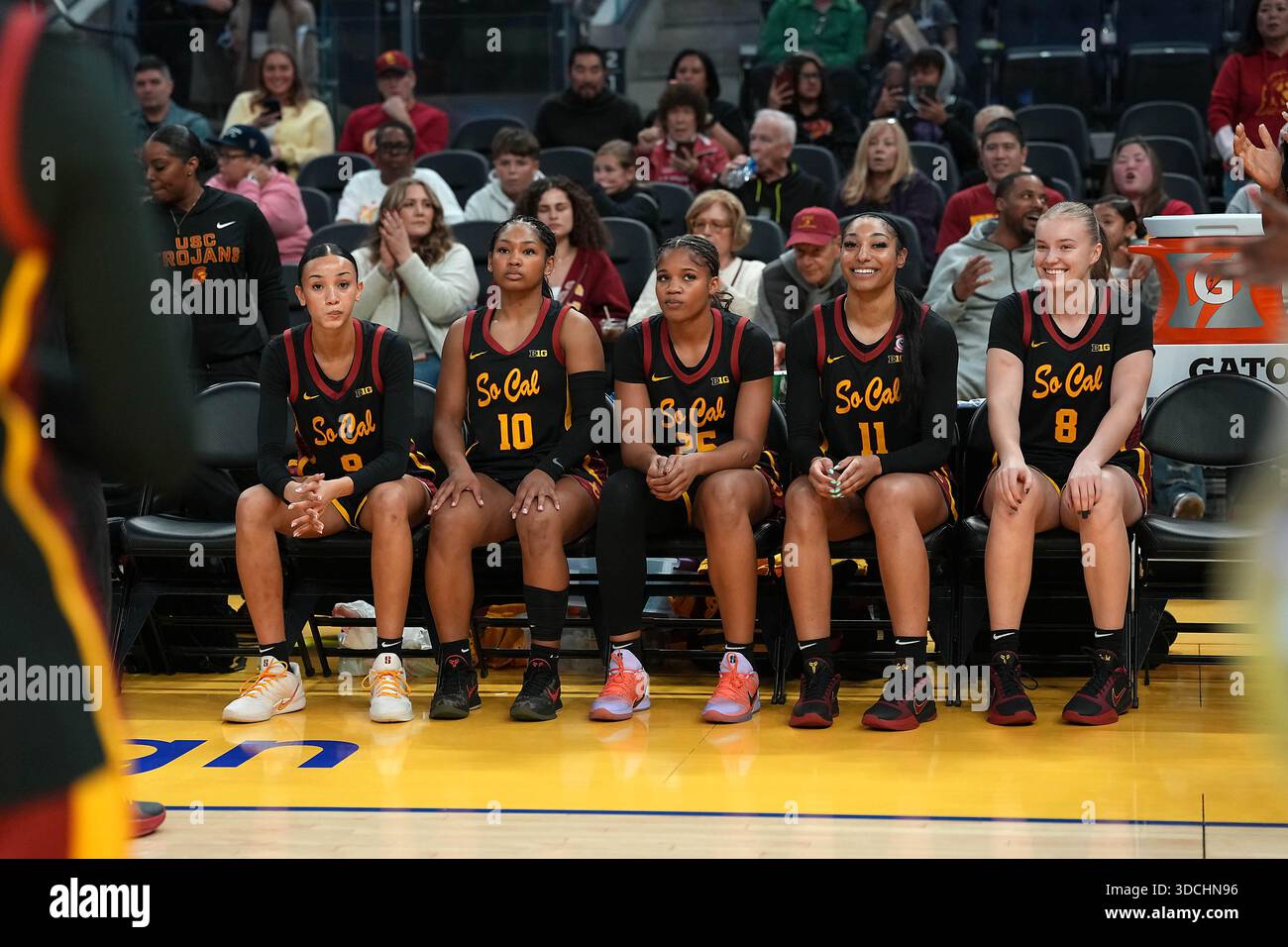 Southern California Trojans started line Jazzy Davidson (9),,Malia ...