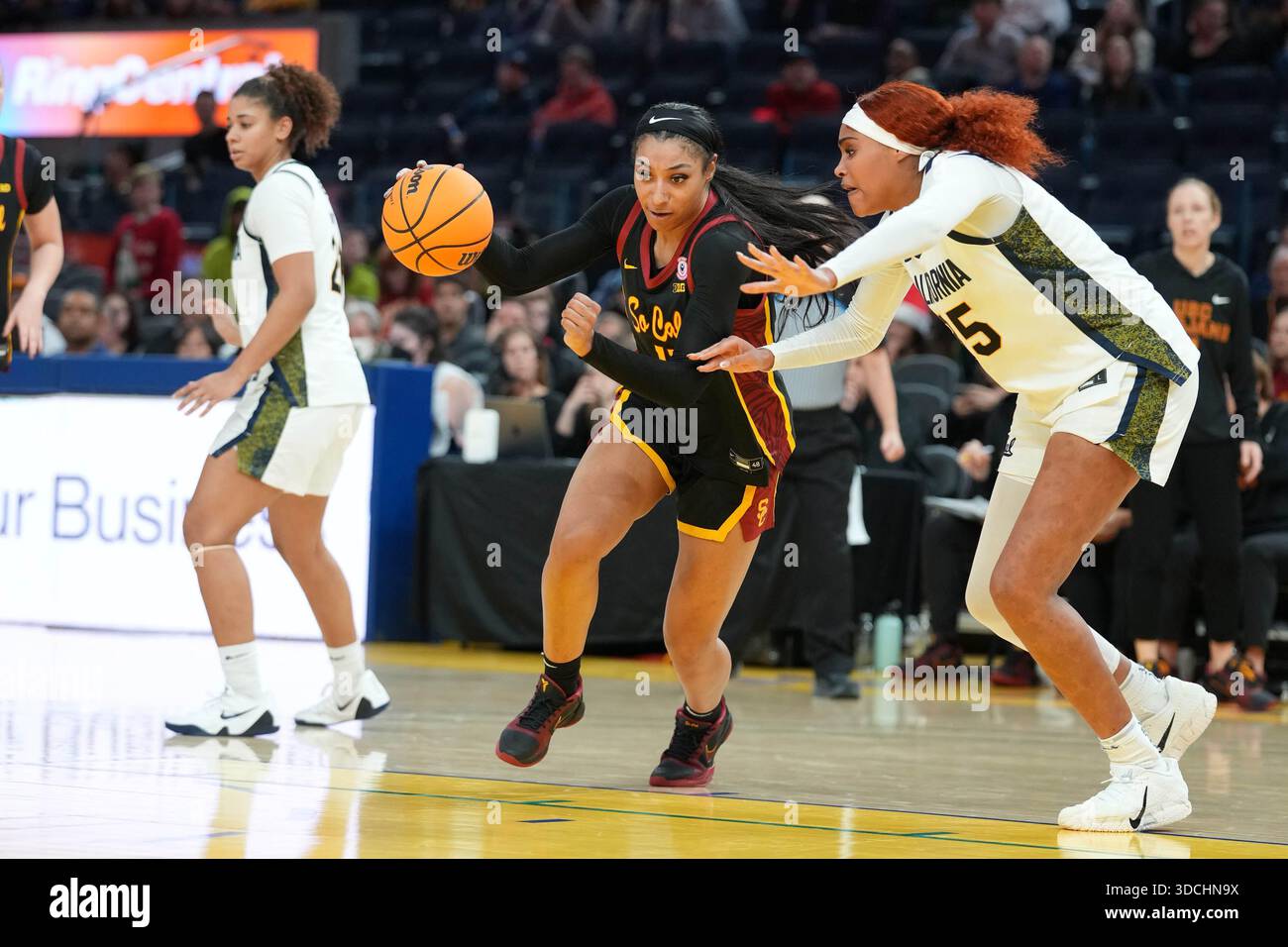 Kennedy Smith (11) of the Southern California Trojans drives to the ...