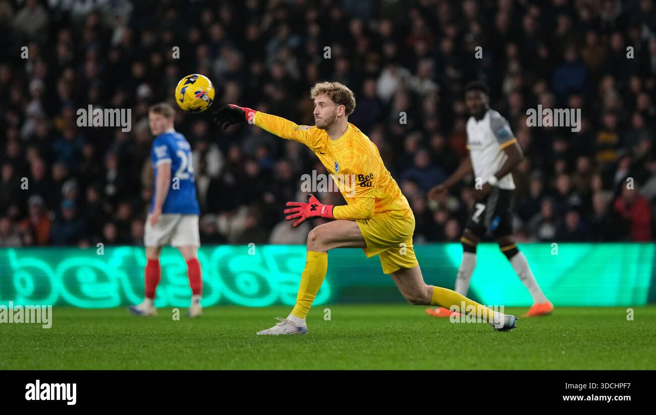 Nicolas Schmid of Portsmouth seen in action during the EFL Championship ...