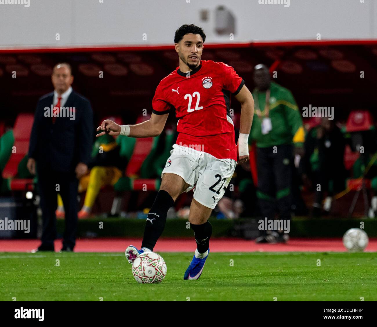 Omar Marmoush of Egypt controls the ball during the Africa Cup of ...