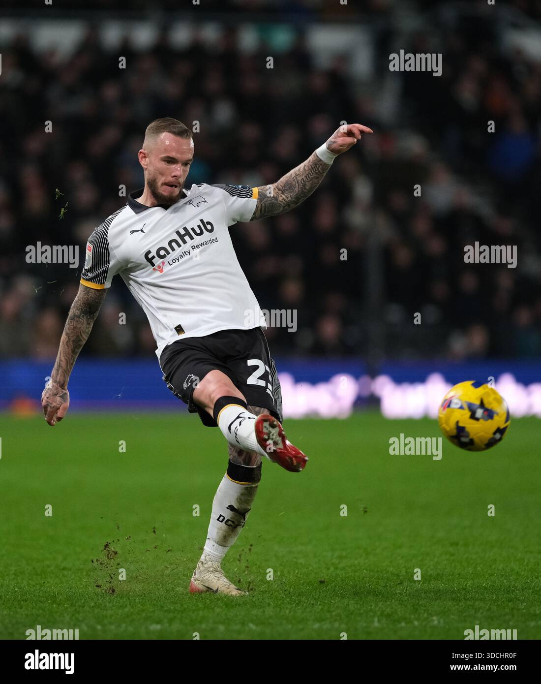 Joe Ward of Derby County seen in action during the EFL Championship ...