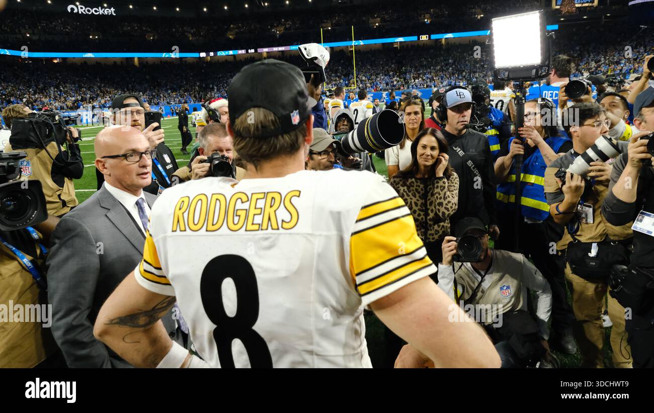 Dec 21, 2025: Aaron Rodgers #8 during the Pittsburgh Steelers vs ...