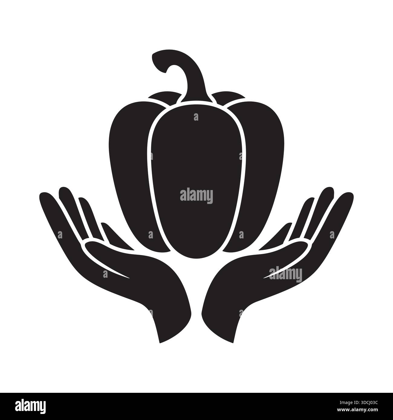 A charming cartoon illustration depicts a smiling bell pepper with a ...