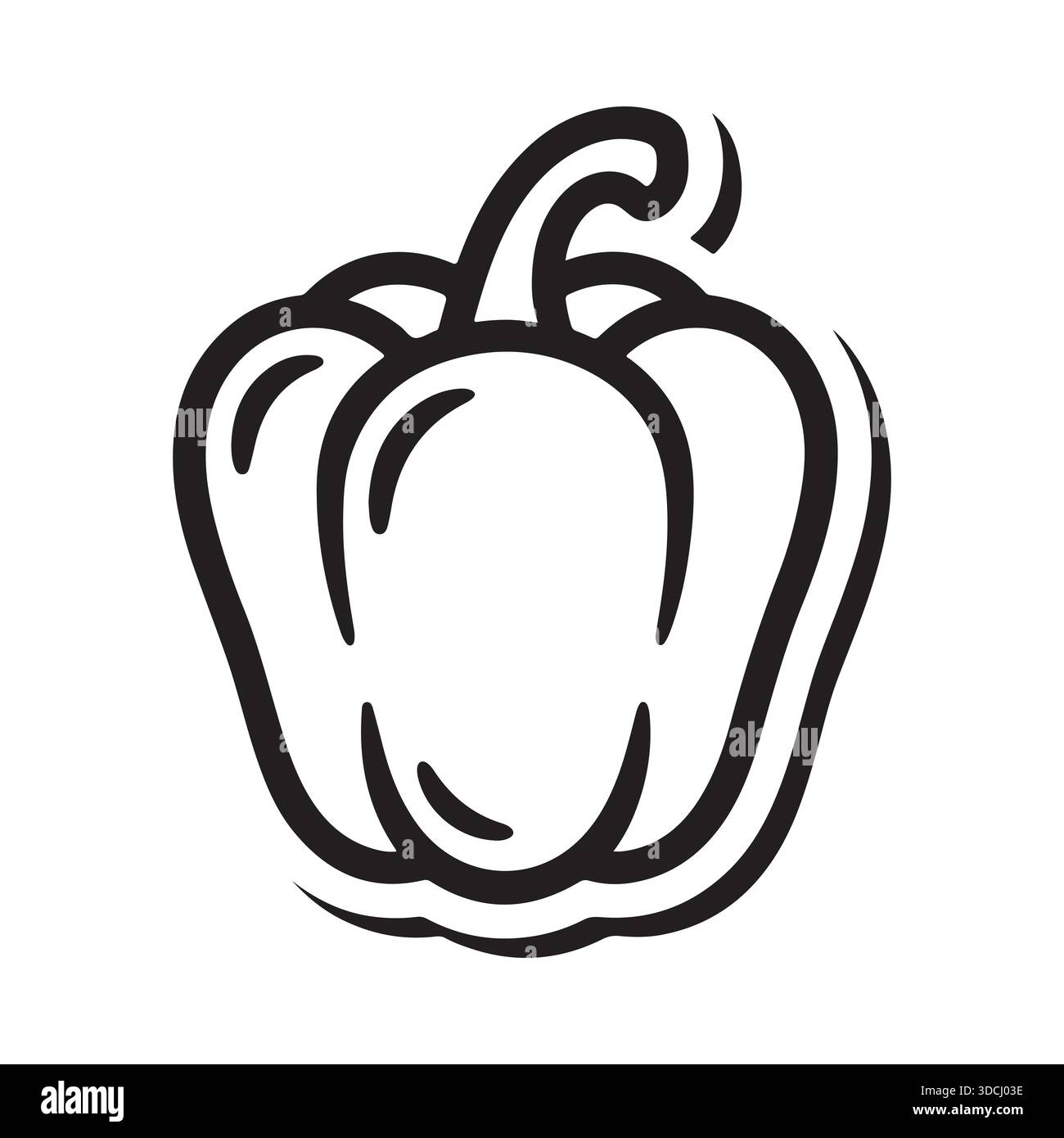 A charming cartoon illustration depicts a smiling bell pepper with a ...