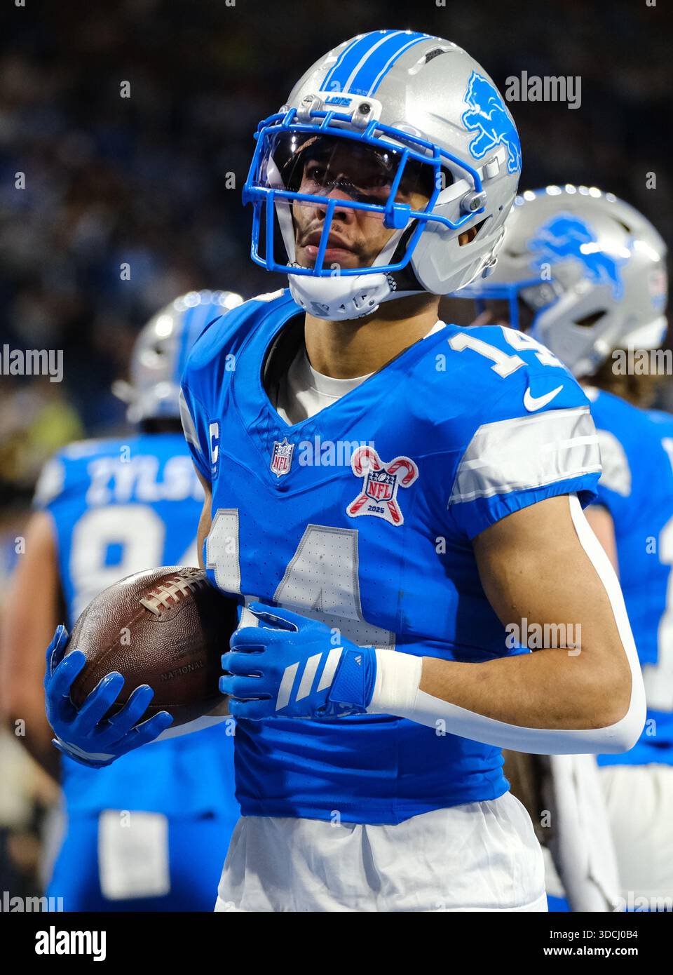 Dec 21, 2025: Amon-Ra St. Brown #14 during the Pittsburgh Steelers vs ...