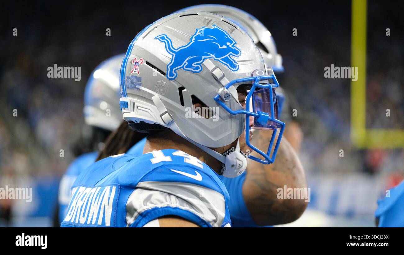 Dec 21, 2025: Amon-Ra St. Brown #14 during the Pittsburgh Steelers vs ...