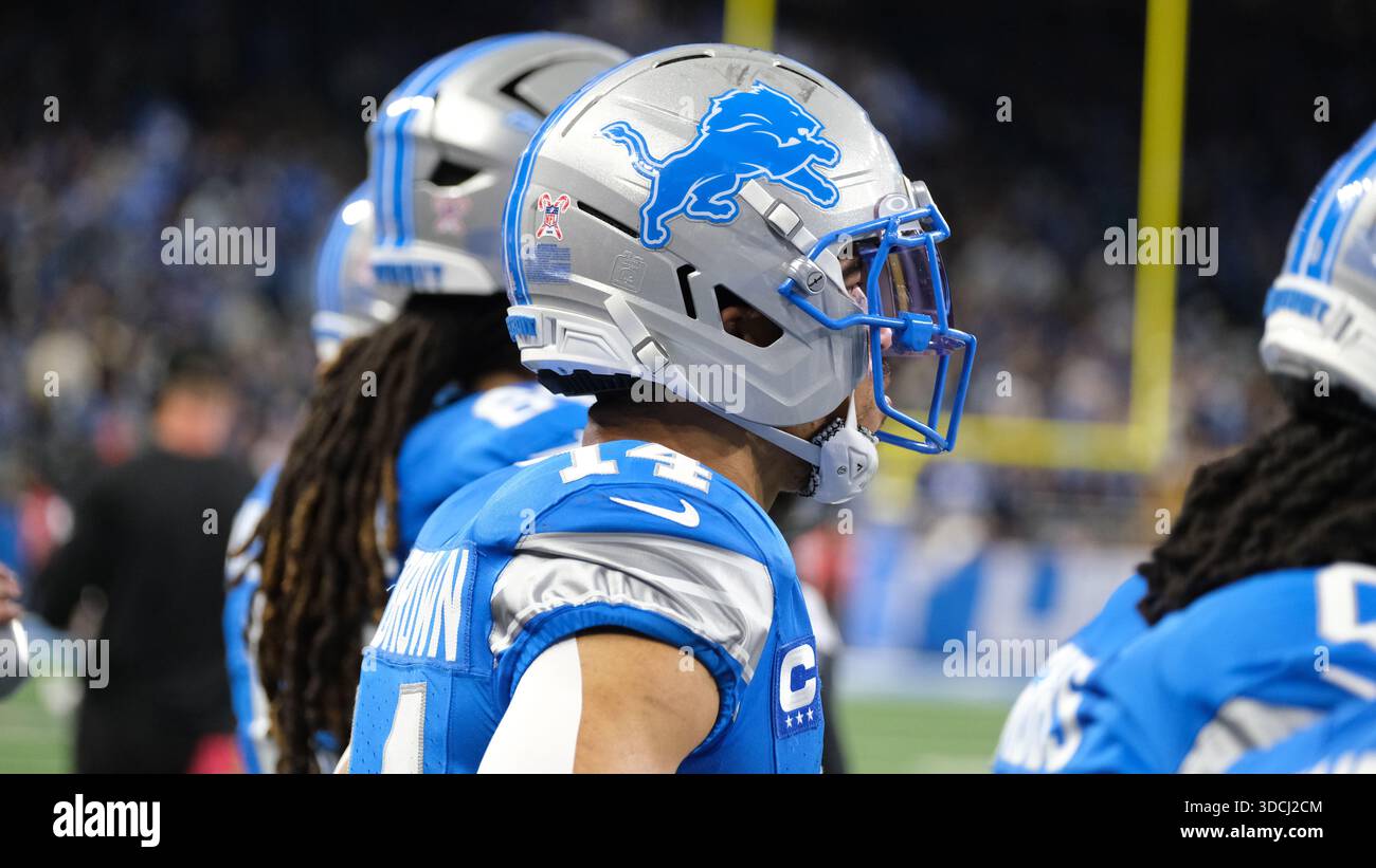 Dec 21, 2025: Amon-Ra St. Brown #14 during the Pittsburgh Steelers vs ...