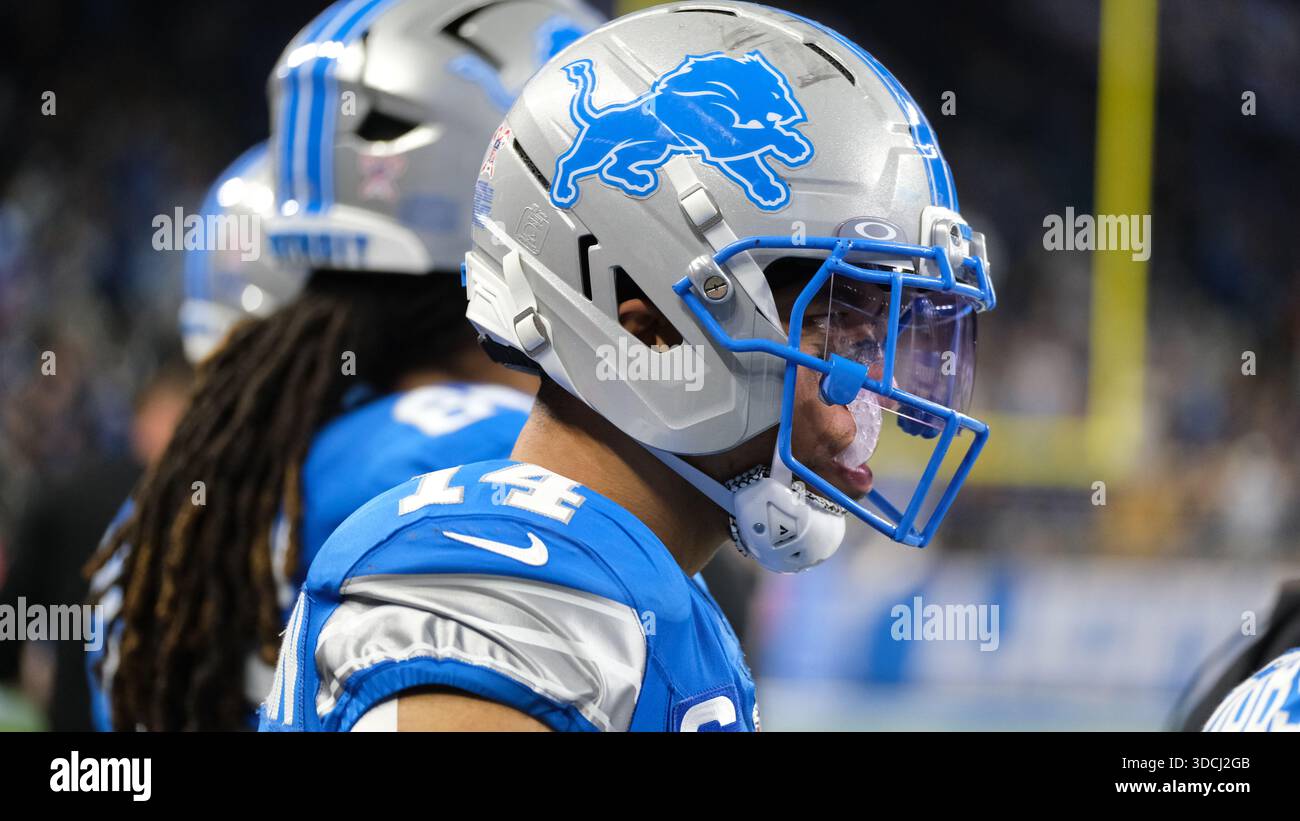 Dec 21, 2025: Amon-Ra St. Brown #14 during the Pittsburgh Steelers vs ...