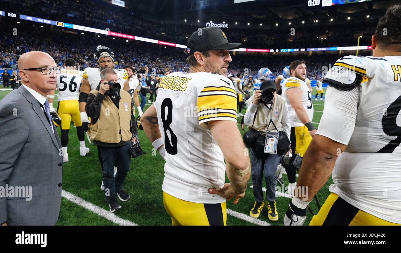 Dec 21, 2025: Aaron Rodgers #8 during the Pittsburgh Steelers vs ...