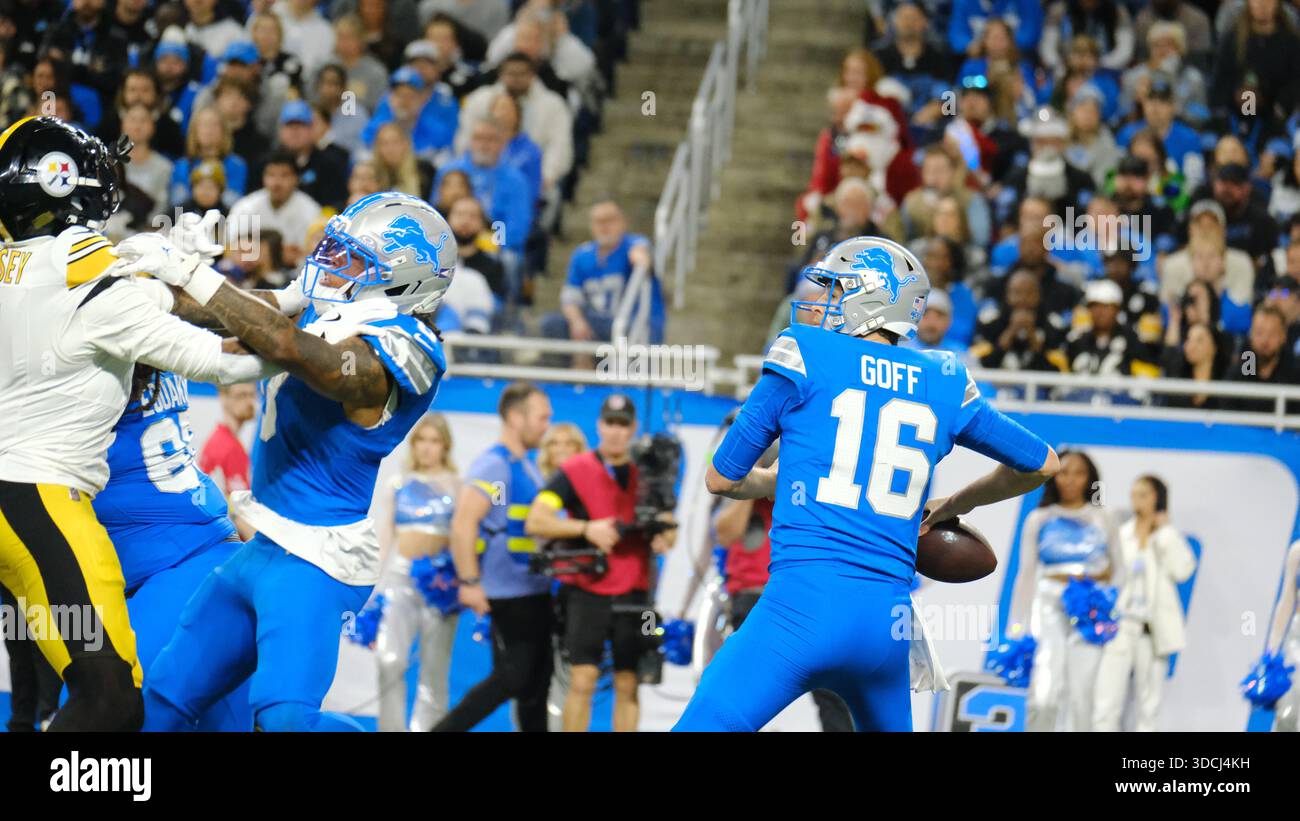 Dec 21, 2025: Jared Goff #16 during the Pittsburgh Steelers vs Detroit ...