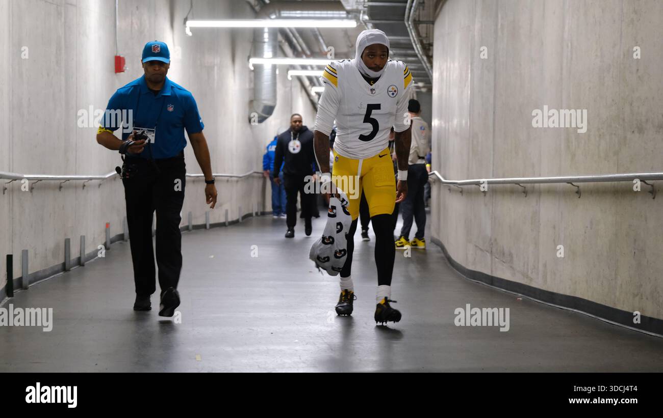 Dec 21, 2025: Jalen Ramsey #5 during the Pittsburgh Steelers vs Detroit ...