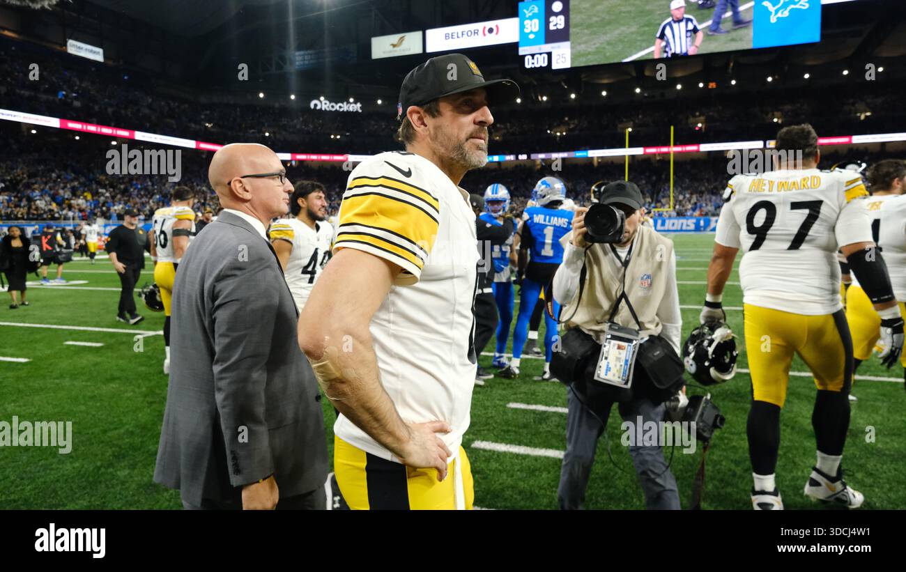 Dec 21, 2025: Aaron Rodgers #8 during the Pittsburgh Steelers vs ...