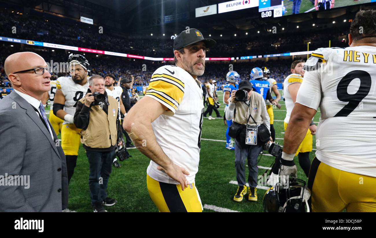 Dec 21, 2025: Aaron Rodgers #8 during the Pittsburgh Steelers vs ...