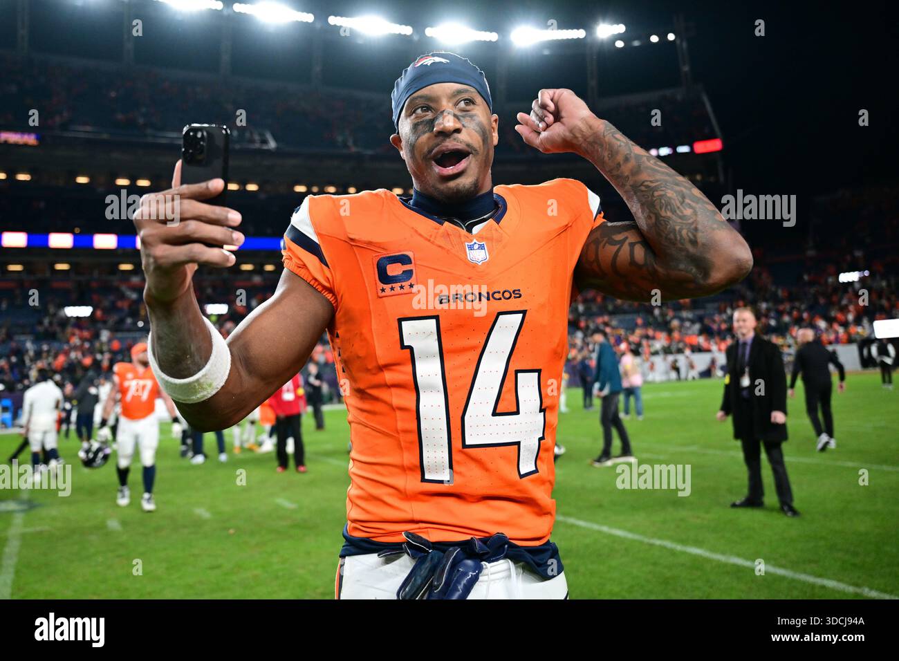 Denver Broncos wide receiver Courtland Sutton celebrates after the ...