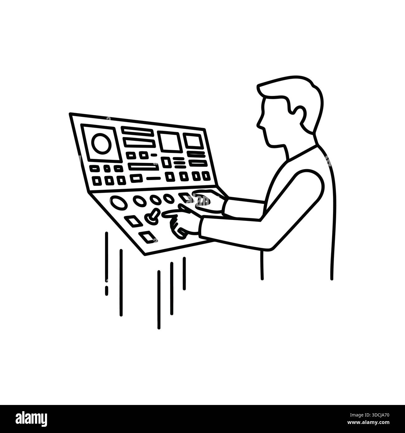 Systems operator monitoring control Stock Vector Images - Alamy
