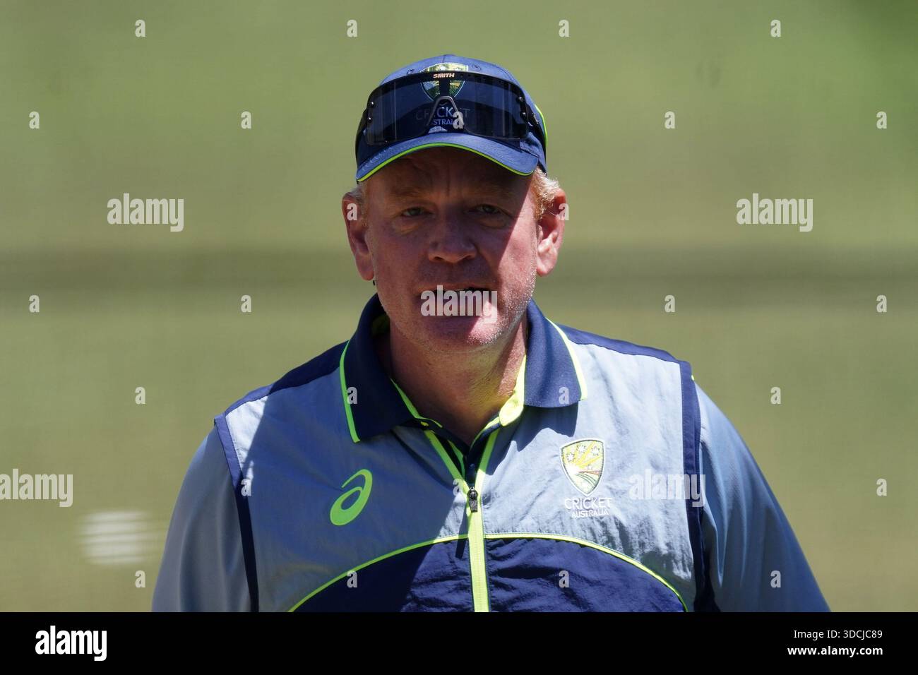 Australia head coach Andrew McDonald during a nets session at the ...