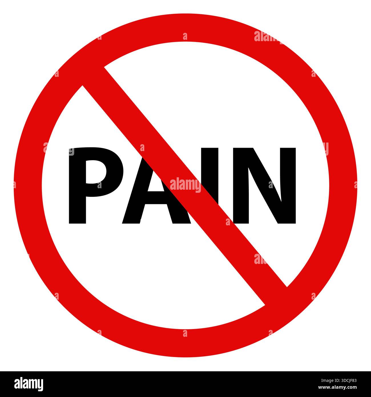 Pain killer icon. No pain symbol. Stop pain no sign. flat style Stock ...