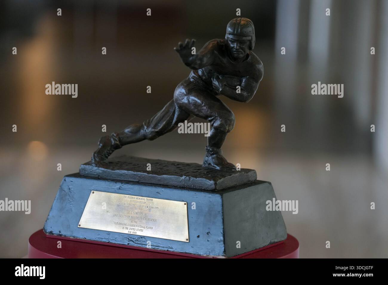 The 1965 Heisman Trophy of Southern California Trojans tailback Mike ...