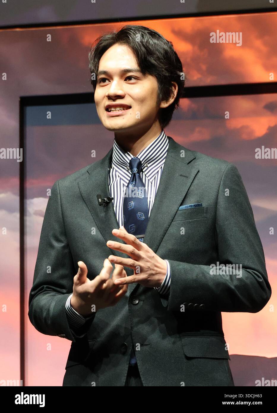 December 23, 2025, Tokyo, Japan - Japanese actor Takumi Kitamura speaks ...