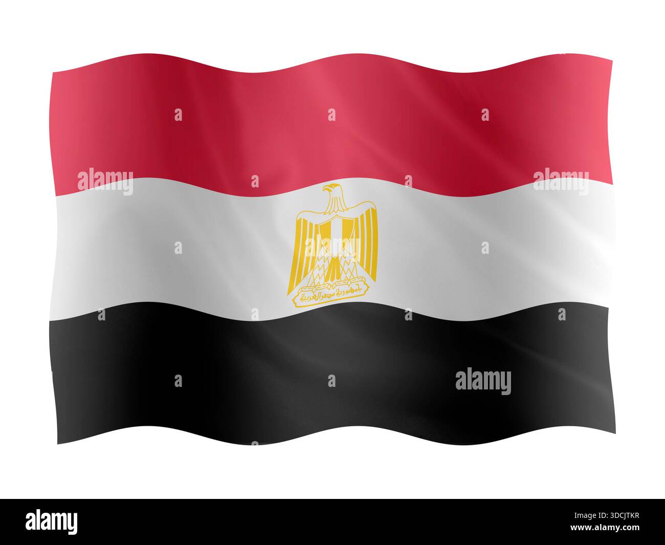 Digital composite. Flag of Egypt waving with a fabric overlay. Egyptian ...