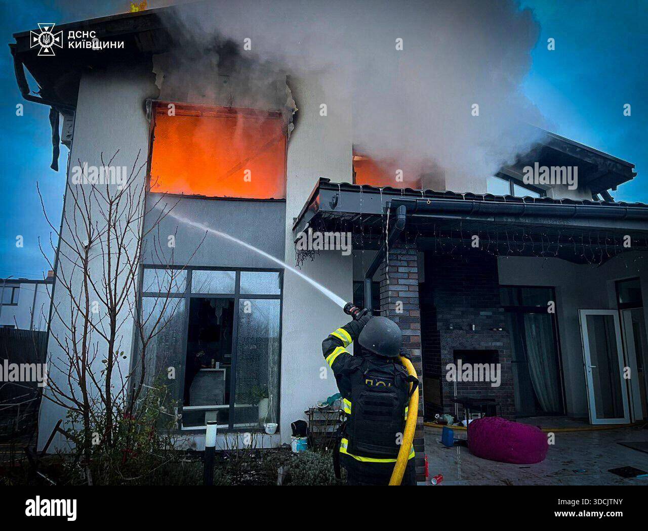 In this photo provided by the Ukrainian Emergency Service on Tuesday ...