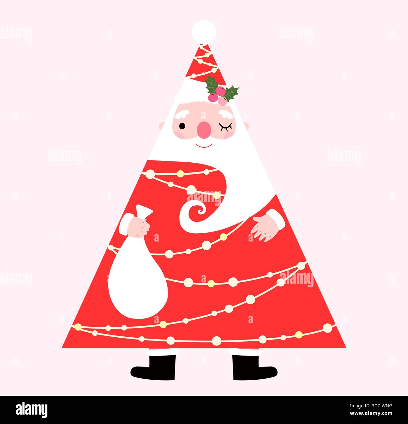 Secret Santa Claus vector design for holiday party invitations, posters ...