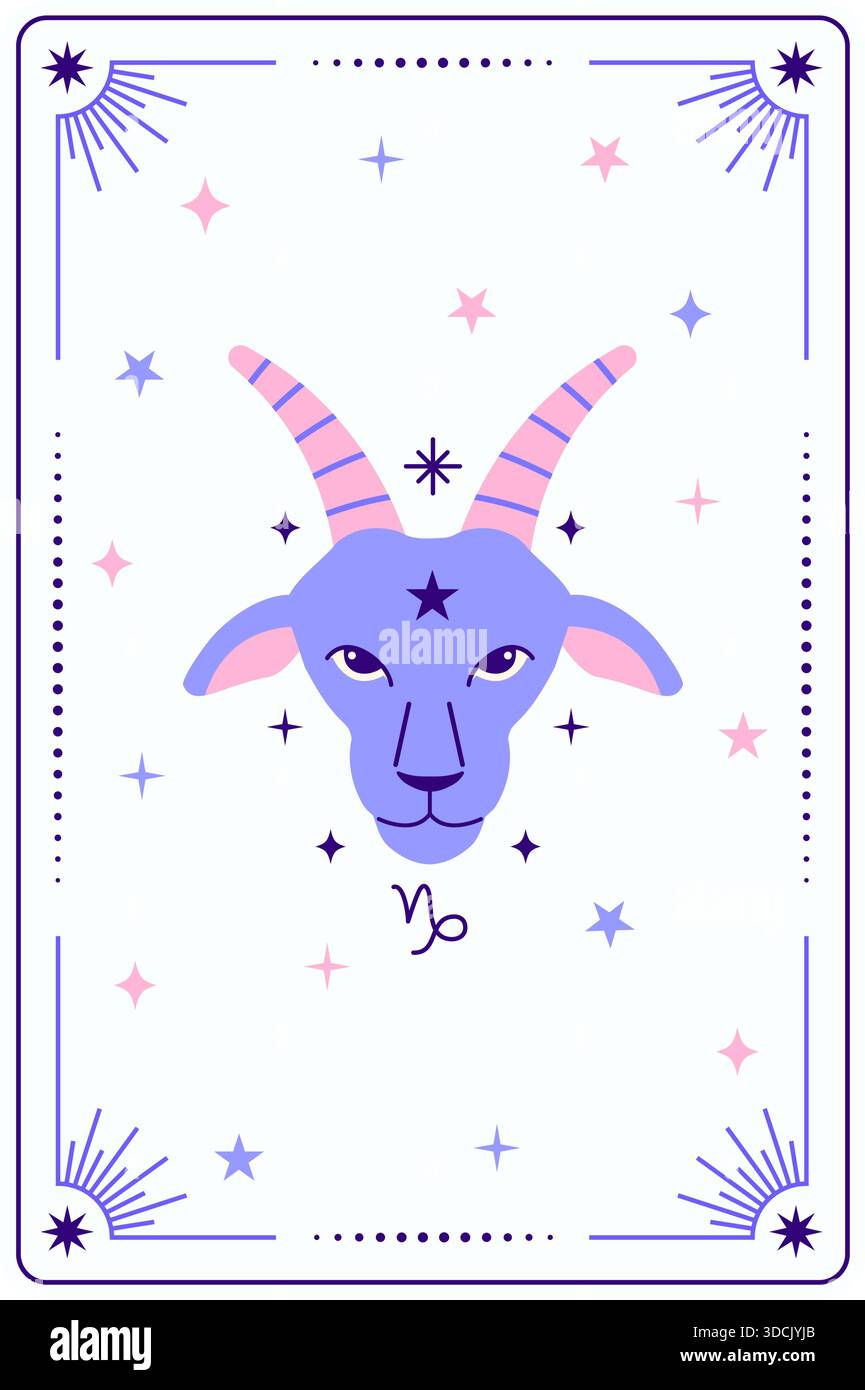 Capricorn mystical zodiac astrology Stock Vector Images - Alamy